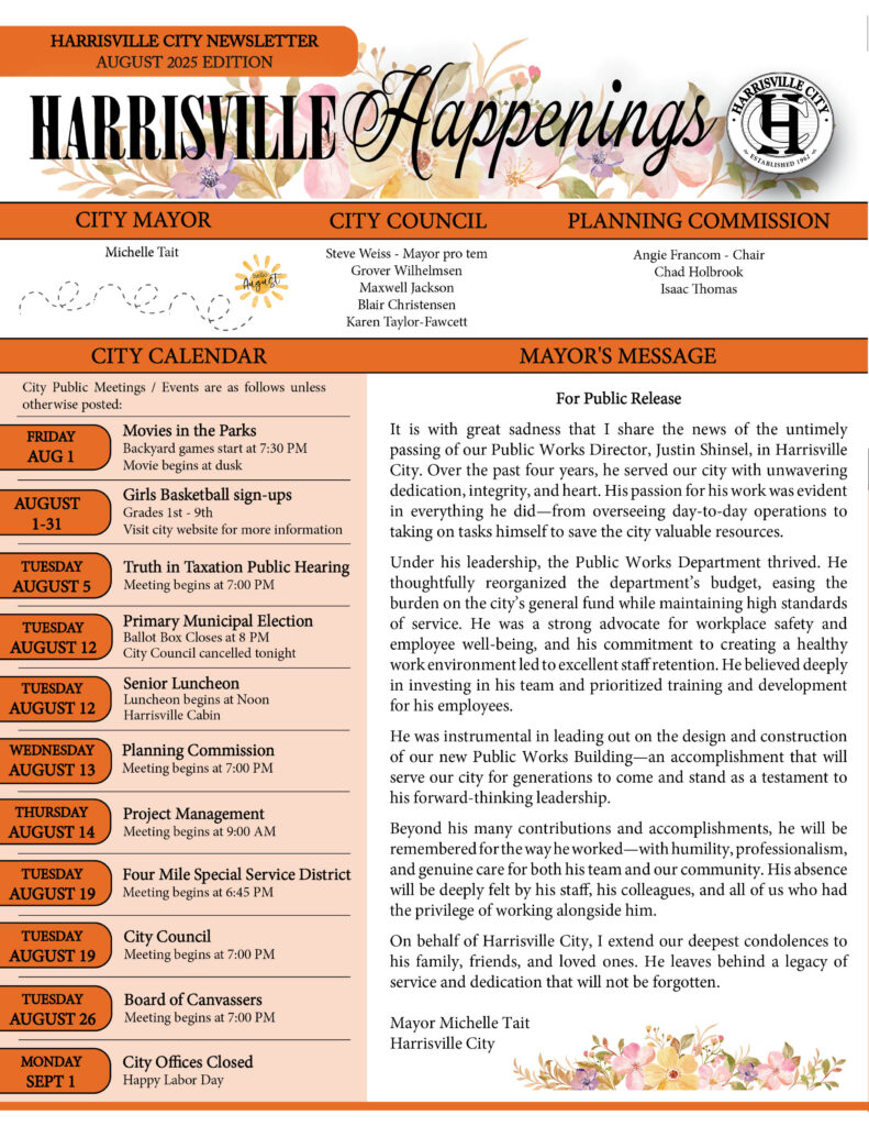 Harrisville Happenings – Harrisville City, Utah