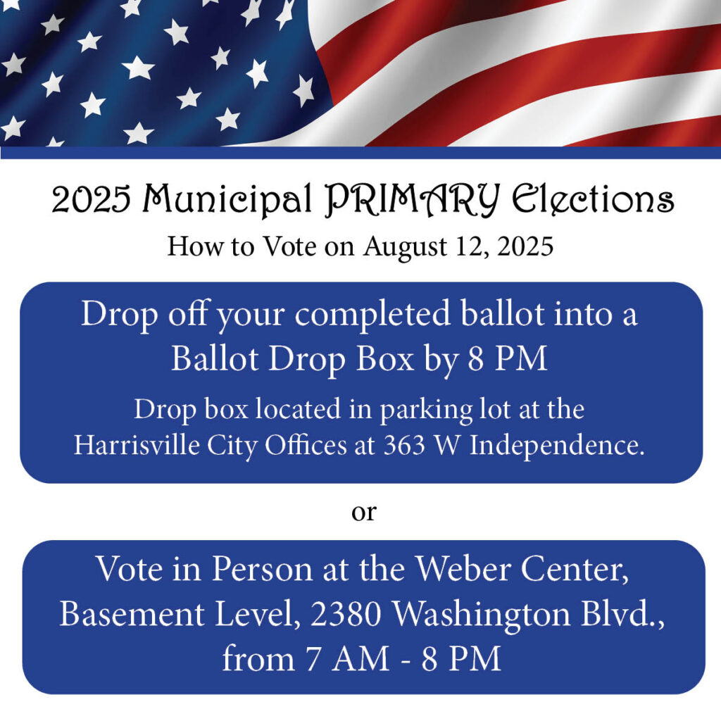 2025 Municipal PRIMARY Elections – Harrisville City, Utah